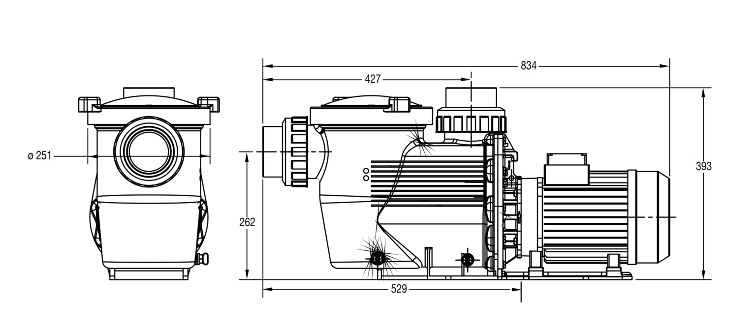 Model 400 MK3 - Code 240440033 - Bơm lọc bể bơi hydrostar Waterco