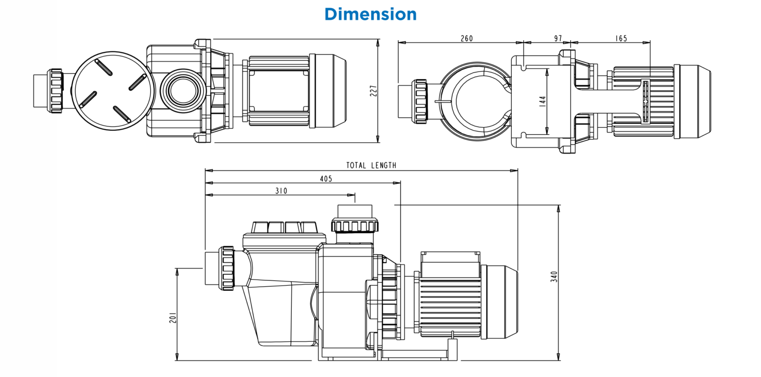 Model Hydrostorm 200 - Bơm lọc bể bơi Waterco
